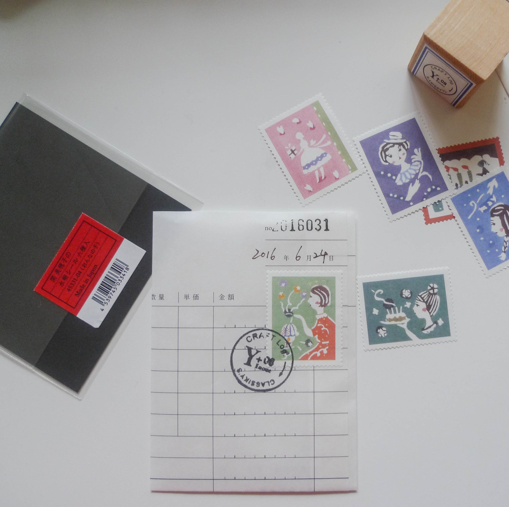 [Discontinued] Mihoko Seki x Classiky: Water-activated Stamp Stickers ...